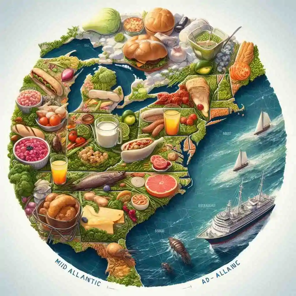 Mid Atlantic Geography and Relationship to Food